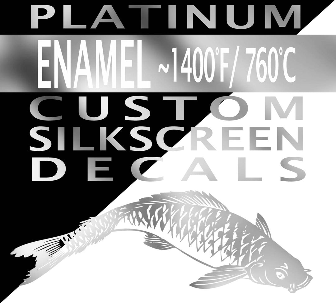 CUSTOM Silkscreen Platinum Decals for Enamel - 1250°F / 675°C to 1450 ...