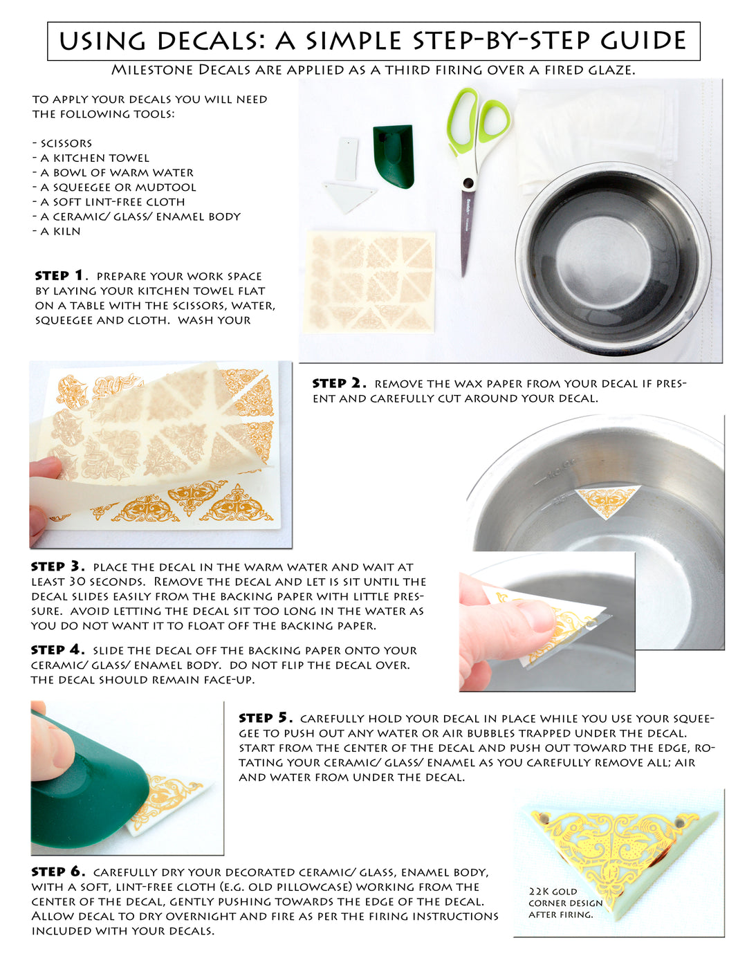 Ceramic Firing Instructions – Milestone Decal Art