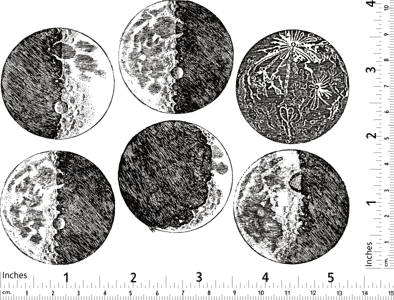 GLOW in the Dark Moon Decals - Not Food Safe - Glassware - Ceramic Con ...
